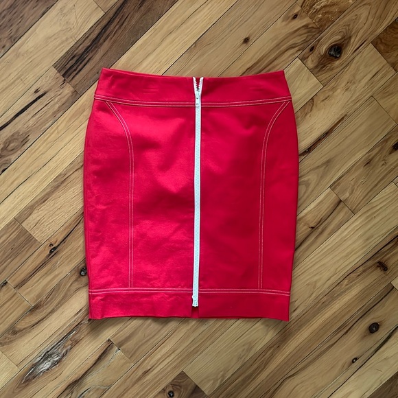 Helios & Luna | Skirts | Helios Luna Red Zipper Pencil Skirt | Poshmark